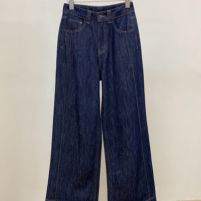 女式牛仔长裤阔腿裤显瘦固色