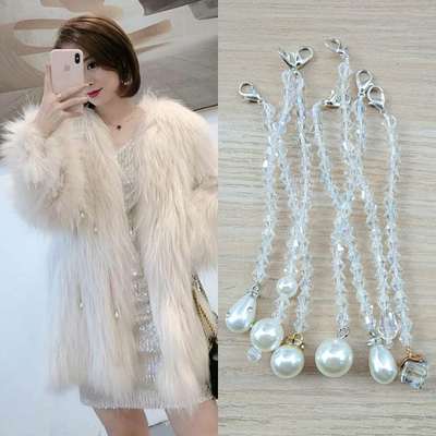 时尚风手工水晶流苏珍珠吊坠