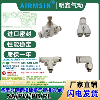 模板机专用气管接头PLPBPWSA