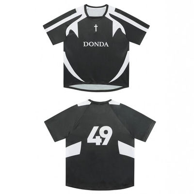 Kanye Donda Soccer Jersey专辑试听会现场周边球衣短袖侃爷T恤潮