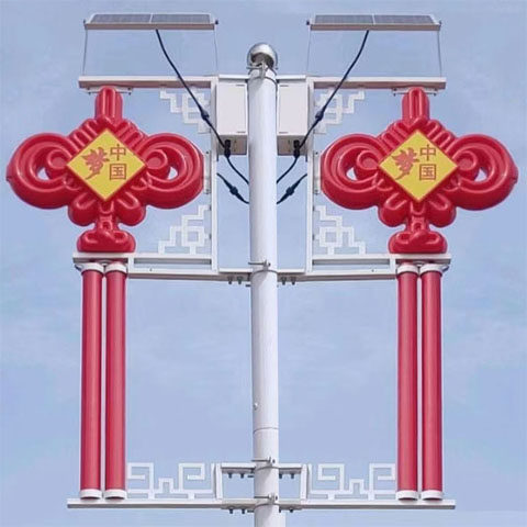 户外发光led中国结灯饰节日喜庆景观灯道路灯杆外挂 防水塑料装饰