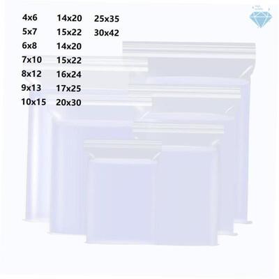 Zip Lock Plastic Bags Transparent Packaging Poly Ziplock Bag