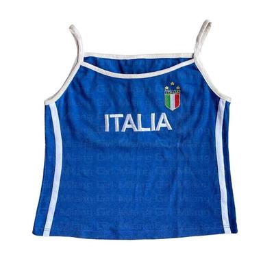 Bust contrast printed halter top small tank top for women