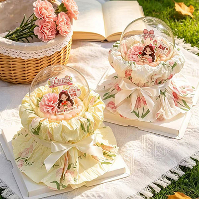 5.10网红创意慕斯球雪梨纸花束蛋糕装饰仙女妈妈祝福语装扮插件