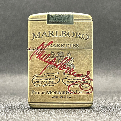 ZIPPO正品打火机古铜二战万宝路