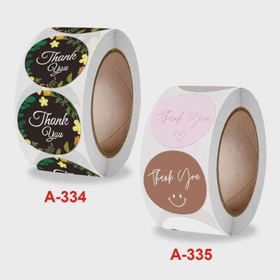 50500pcs Pink Thank You Stickers for gift packaging Envelop