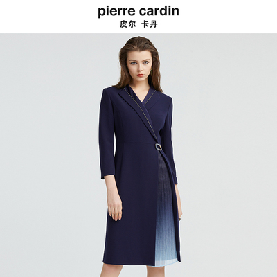 商场同款皮尔卡丹女装新款都市渐变修身收腰连衣裙P4344E4990L2