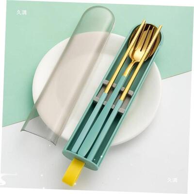 Chopsticks Spoon Fork Set Cutlery 3 Piece Stainless Steel