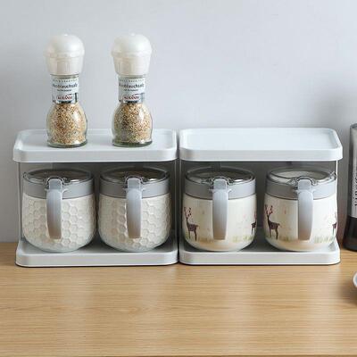 ceramic seasoning jar supplies household salt rack