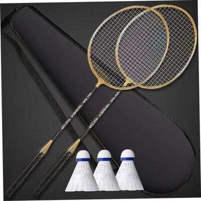 Set of 2 badminton rackets羽毛球拍2只装 成人合金分体娱乐练习