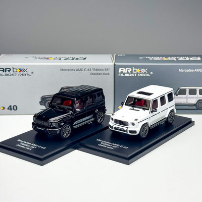 AR Box 1:64 奔驰G63AMG 55周年纪念黑白 合金汽车模型