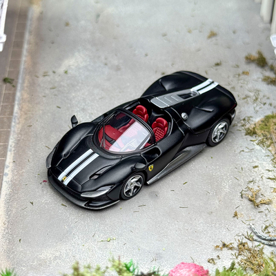 现货 BBR 1:64 法拉利Ferrari Daytona SP3 哑光黑合金汽车模型