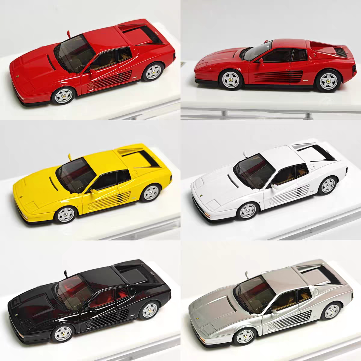 DMH 1:64 跃马 512TR 特斯塔罗萨 Testarossa 标红 树脂汽车模型