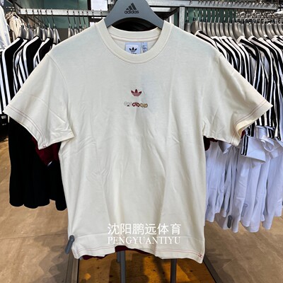 Adidas/阿迪达斯三叶草男女款夏季运动休闲宽松透气短袖T恤KC1429