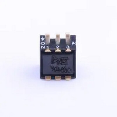 DSPV03LSGET 2.54mm 琴键式3位贴片 SMD,P=2.54mm 拨码开关