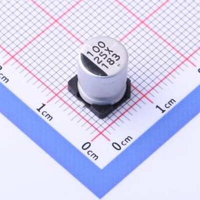 EXV107M025A9MAA 贴片型铝电解电容 100uF ±20% 25V SMD,D8xL10.