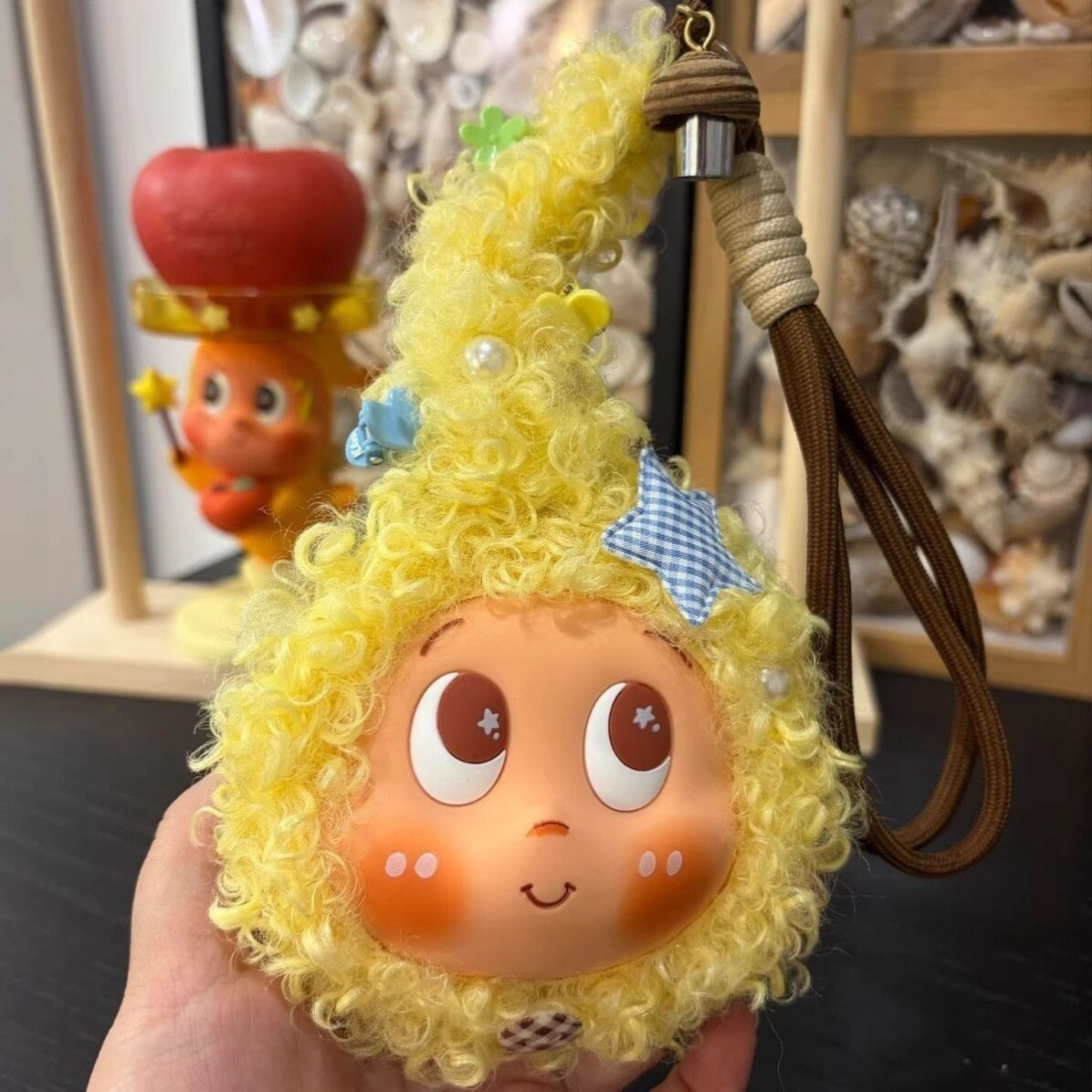 超萌手工DIY豆荚娃娃假发毛绒泰迪卷毛线羊毛圈圈线娃娃配件便宜
