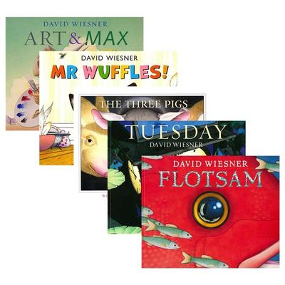 David Weisner 大卫·威斯纳经典绘本 凯迪克奖 Tuesday The Three Pigs Flotsam Art and Max Mr. Wuffles! 英文原版进口儿童图书