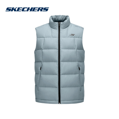 Skechers斯凯奇男子保暖休闲运动梭织羽绒背心P425M013-02N6