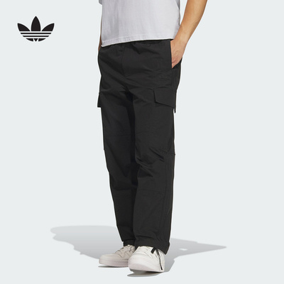 adidas阿迪达斯三叶草多口袋工装运动裤2025秋男梭织长裤 KF4942