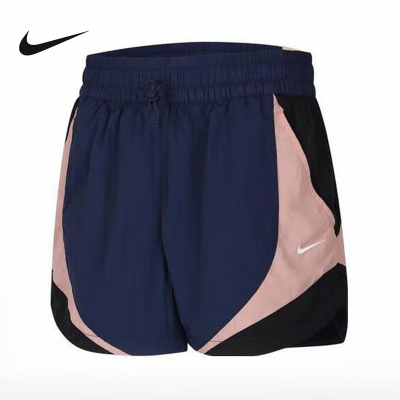 Nike耐克短裤女夏季新款拼色运动裤速干训练透气三分裤HV4032-410