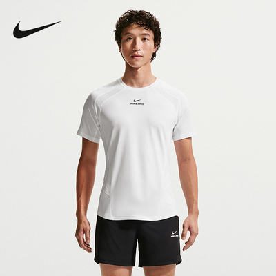 NIKE耐克男新款运动训练短袖上衣夏季轻薄半袖健身T恤 IF2215-100