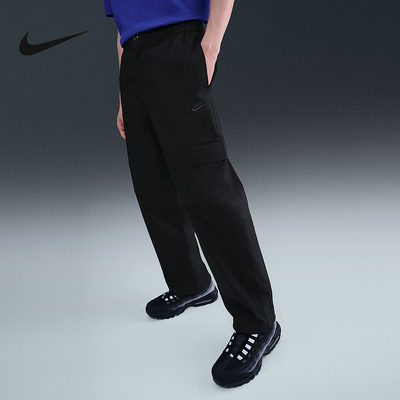 NIKE耐克男裤25秋新款刺绣运动裤休闲透气束脚梭织长裤HV1434-010