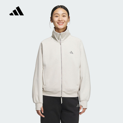 adidas阿迪达斯抓绒加厚外套2025冬女MUST HAVES针织夹克 KC0047