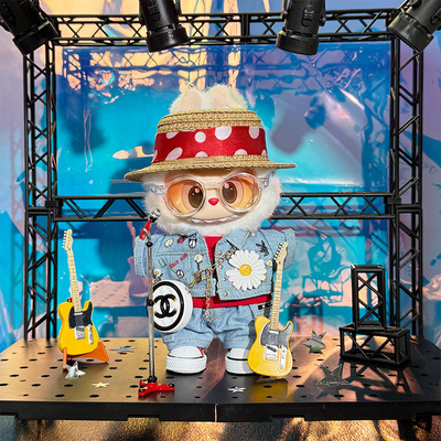 拉布布娃衣一代二代三代权志龙GD同款牛仔服娃衣labubu牛仔服套装