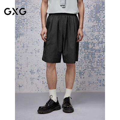 GXG男装 网布设计休闲短裤工装男通勤短裤25年夏季新品G25X222026