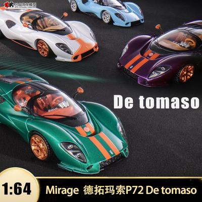 德托马索P72复古跑车汽车模型