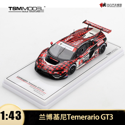 兰博基尼Temerario GT3 红格子牛 TSM 1:43 仿真树脂汽车模型收藏