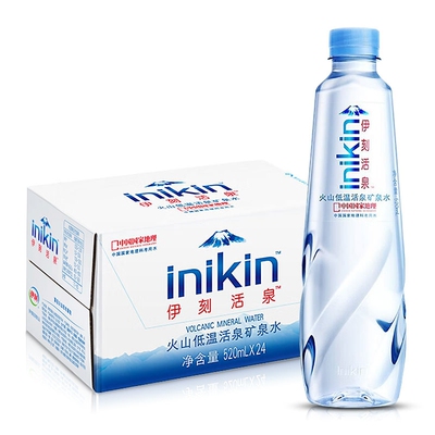 伊刻活泉520ml*24瓶整箱天然矿泉水火山弱碱性小瓶装饮用水阿尔山
