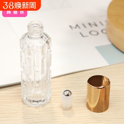 分装瓶/滚珠AB1SQ0-0802-金盖滚珠玻璃瓶香水玻璃走珠小空瓶旅