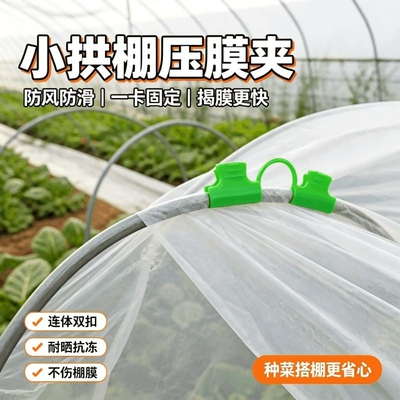 棚膜夹子小拱棚薄膜卡口农膜卡子菜地小棚固定器压膜夹小棚压膜夹