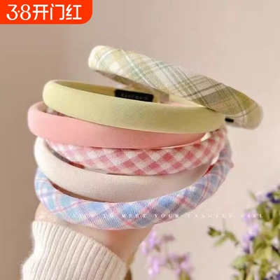 格子纯色发箍|超3000次加购