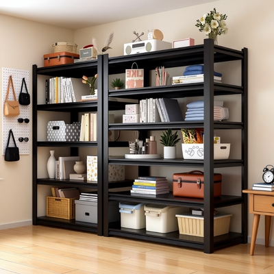 家用货架置物架多层落地仓库阳台储藏室收纳架组装直角层板多功能