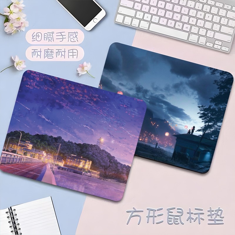 Small Mouse Pad for Men, Two-Dimensional Animation, Women's Laptop Pad ...