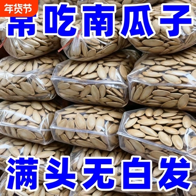 正宗新疆美人甲南瓜子长粒南瓜籽原味瓜子熟袋装炒货零食特大颗粒