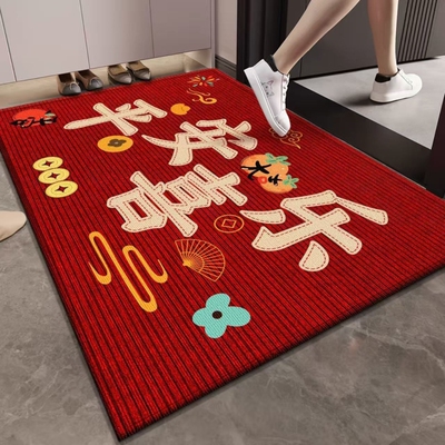 入户门防滑耐脏地毯红色地垫