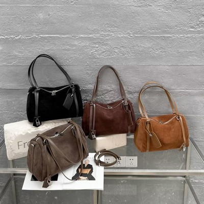 磨砂牛皮百搭时尚枕头包女