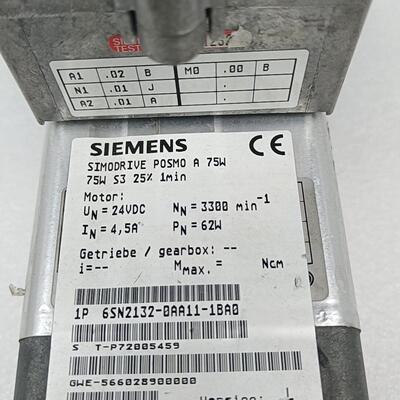 6SN2132-0AA11-1BA0 伺服电机 75W 24VDC 工控配件议价维修