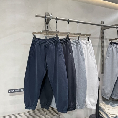 韩版纯色简约百搭束脚运动卫裤