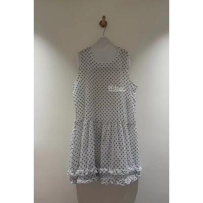 dage家 夏季点点可爱小清新韩版宽松显瘦无袖花边连衣裙女