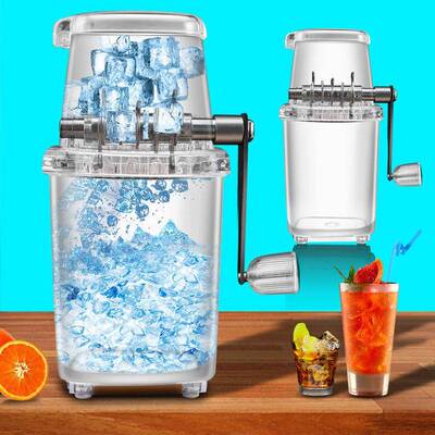 manual ice flaker crusher blender 手动碎冰机透明手摇式刨冰机