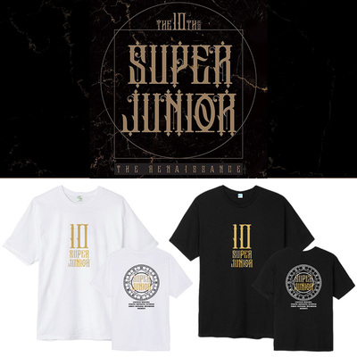 SuperJunior单曲周边应援衣服同款短袖T恤纯棉宽松印花男女打底衫