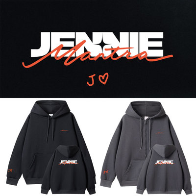 BLACPINK金珍妮JENNIE2024Mantra周边应援同款卫衣服印花连帽衫