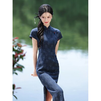 旗袍女qipao cheongsam chinese traditional  dress chipao古法