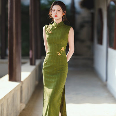 vintage natural literature art dress chinese qipao cheongsam