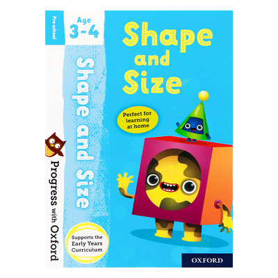 牛津英语 形状和大小 3-4岁 Progress with Oxford Shape and Size Age 3-4 英文原版 英语启蒙 早期学习阶段提高英语技能